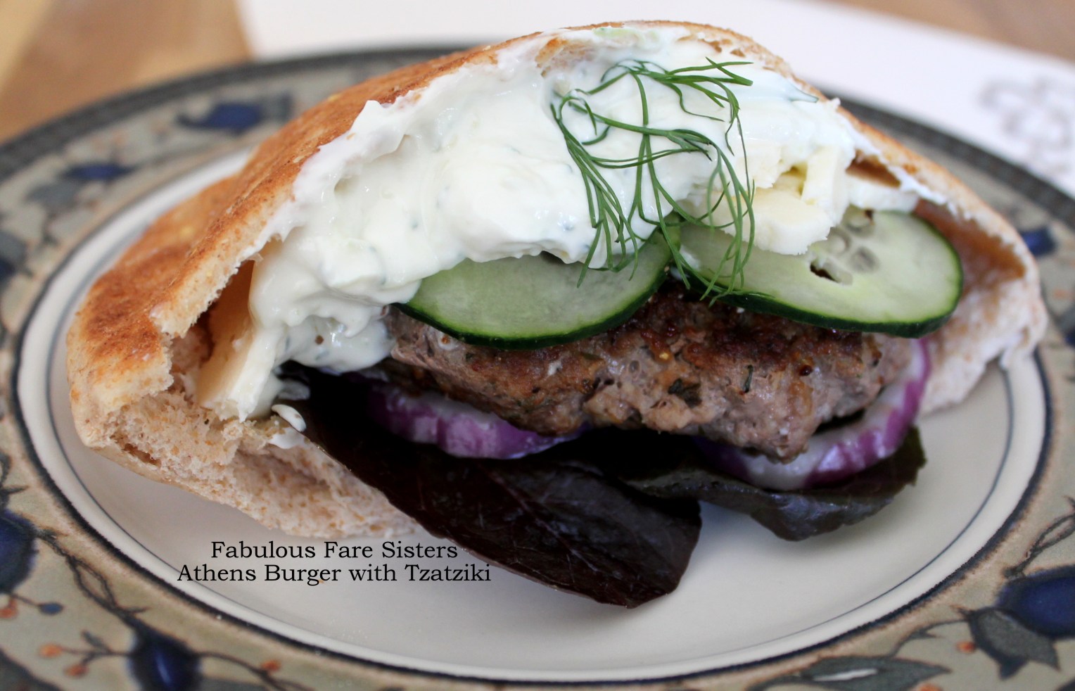 Athens Burger with Tzatziki – Fabulous Fare Sisters
